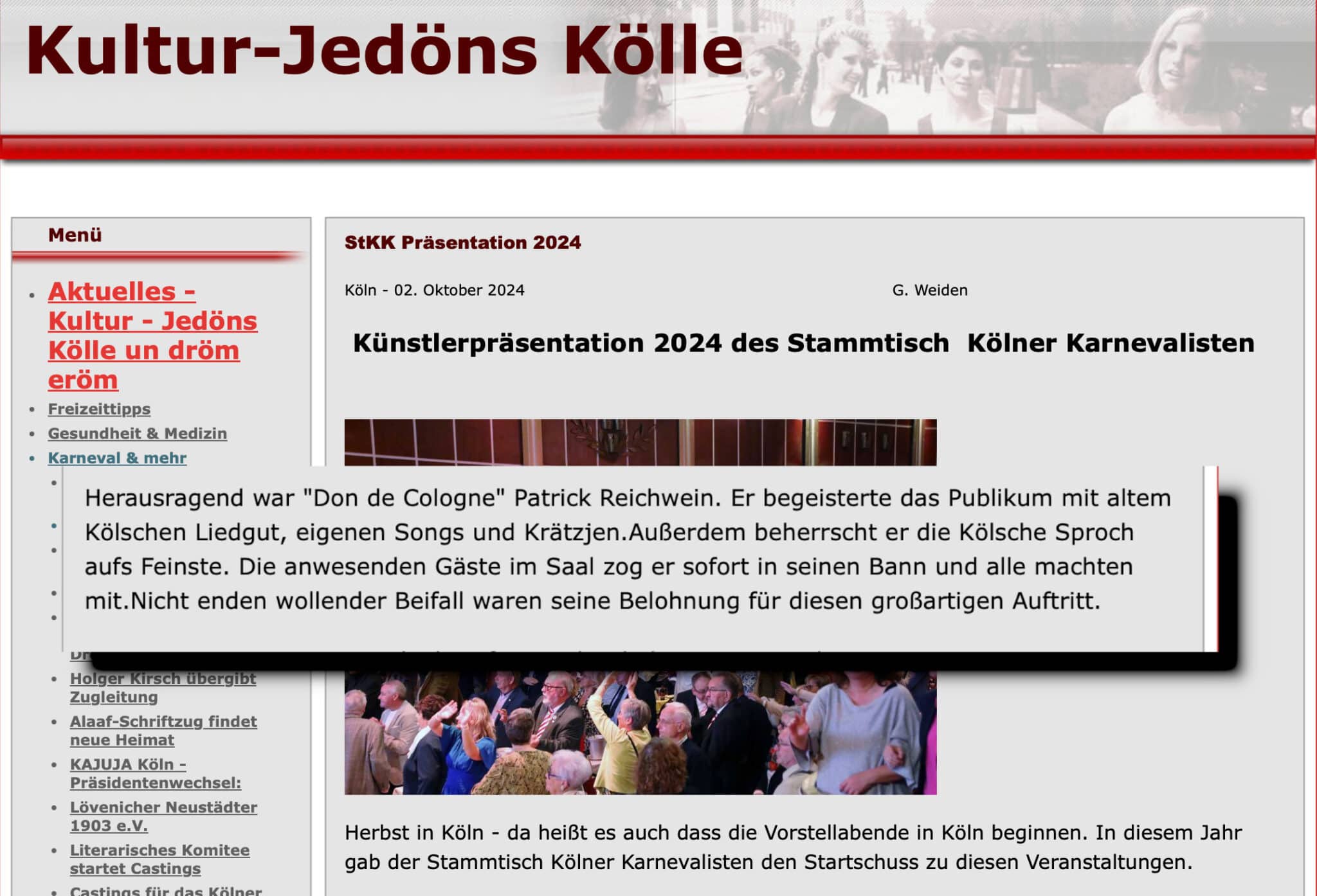 Presse – Don de Cologne